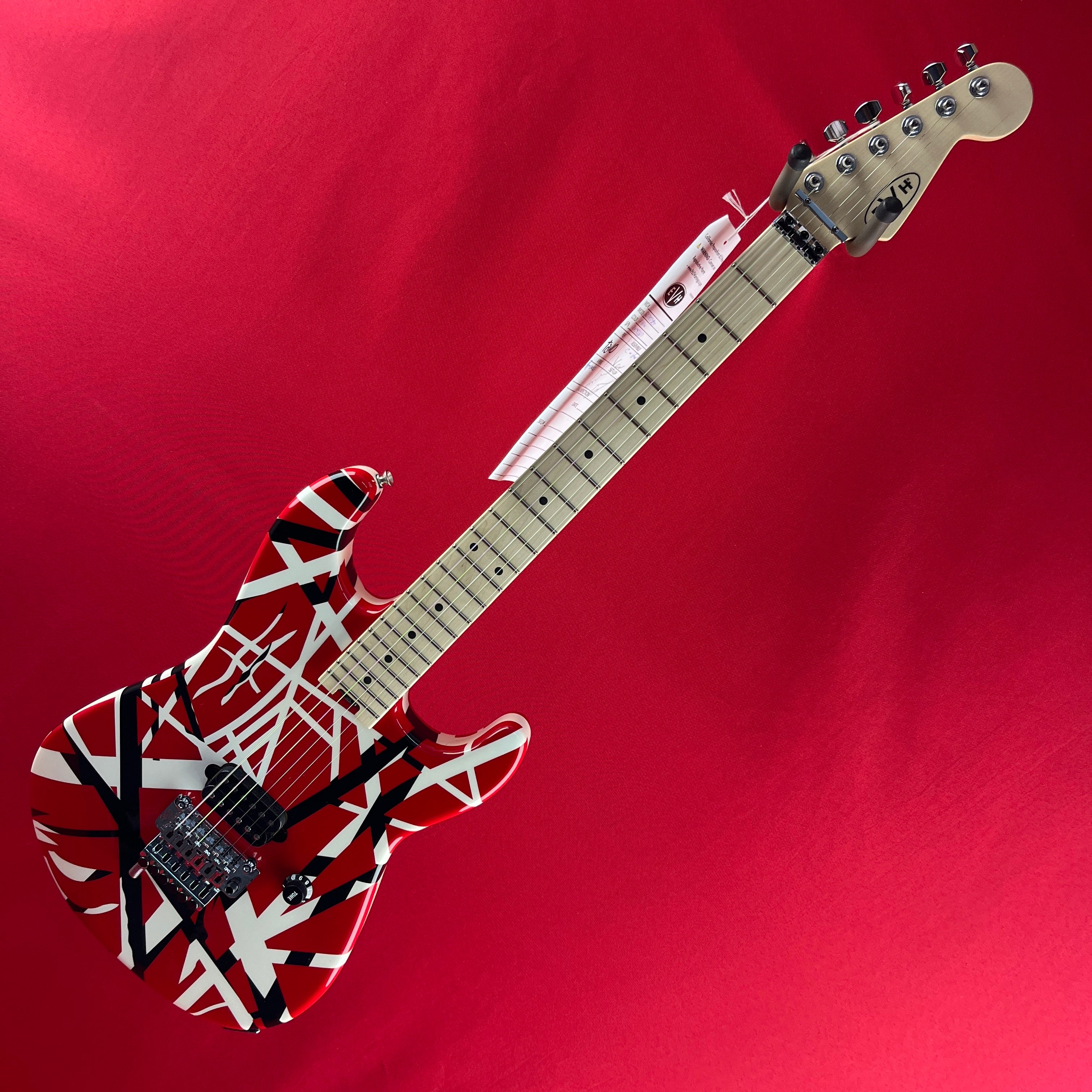 [USED] EVH Striped Series Electric Guitar, Red w/Black and White Strip ...