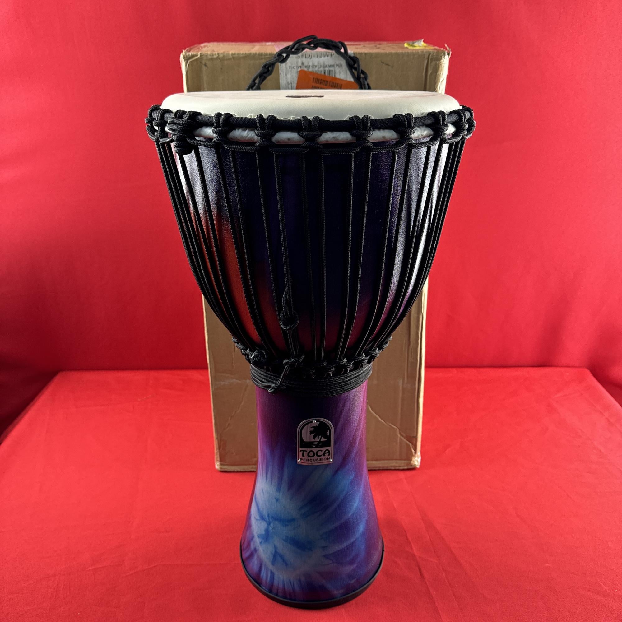 [USED] Toca SFDJ-12WP Rope Tuned 12-Inch Djembe, Woodstock Purple ...
