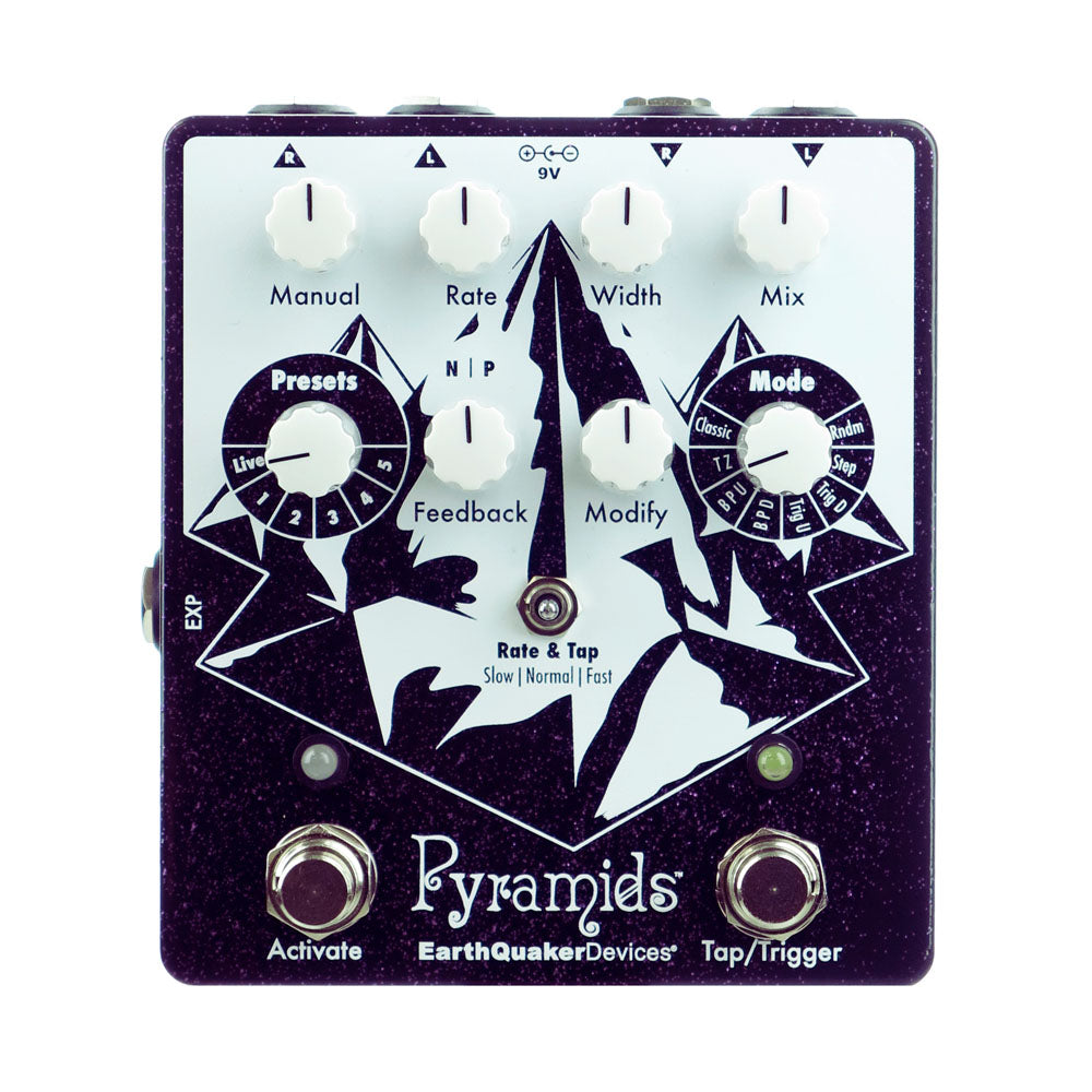Earthquaker Devices Pyramids Stereo Flanger, Purple Sparkle (Gear Hero ...